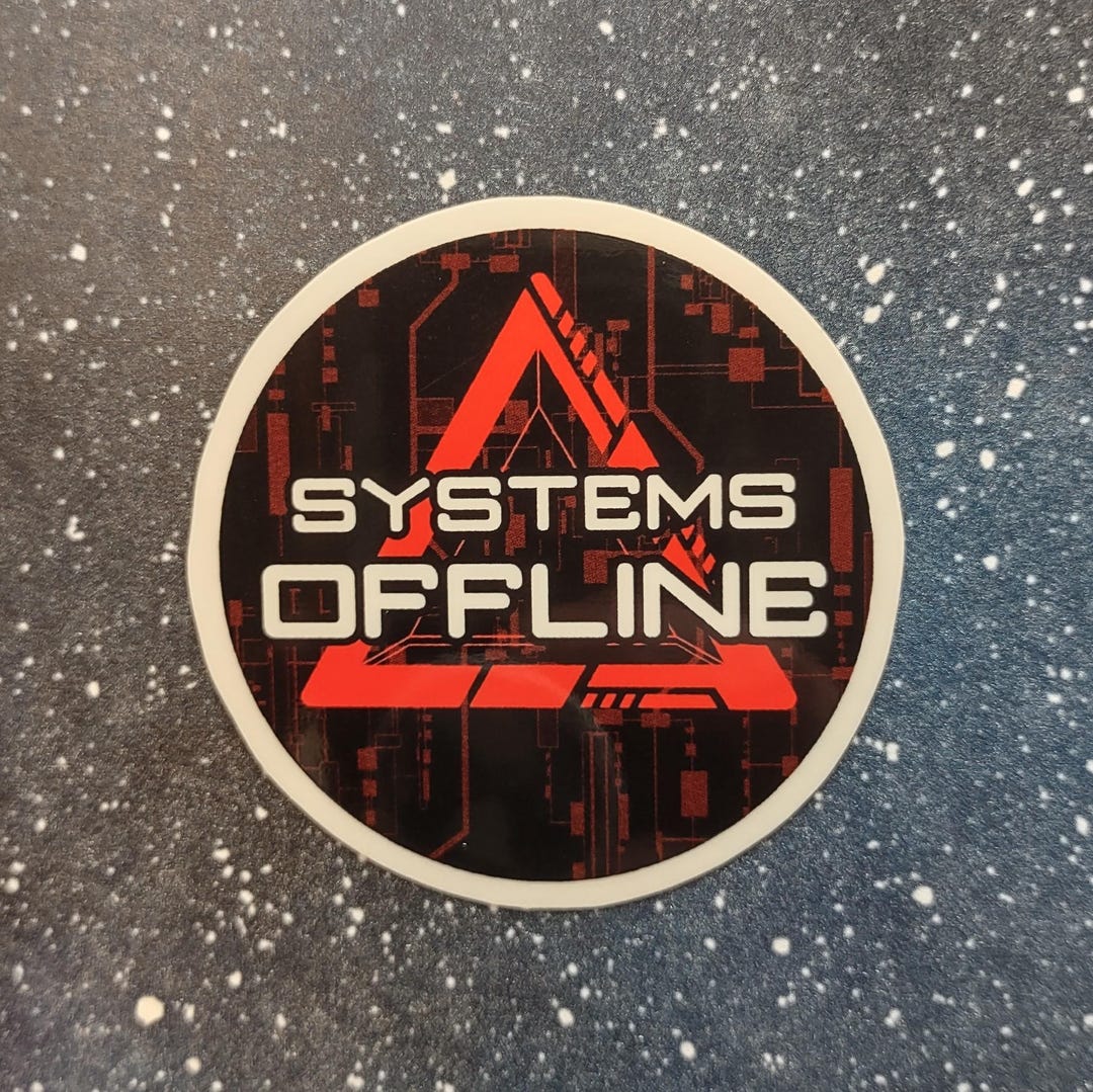 Systems Offline || Transparent Vinyl Sticker || Spoonie, Chronic ...