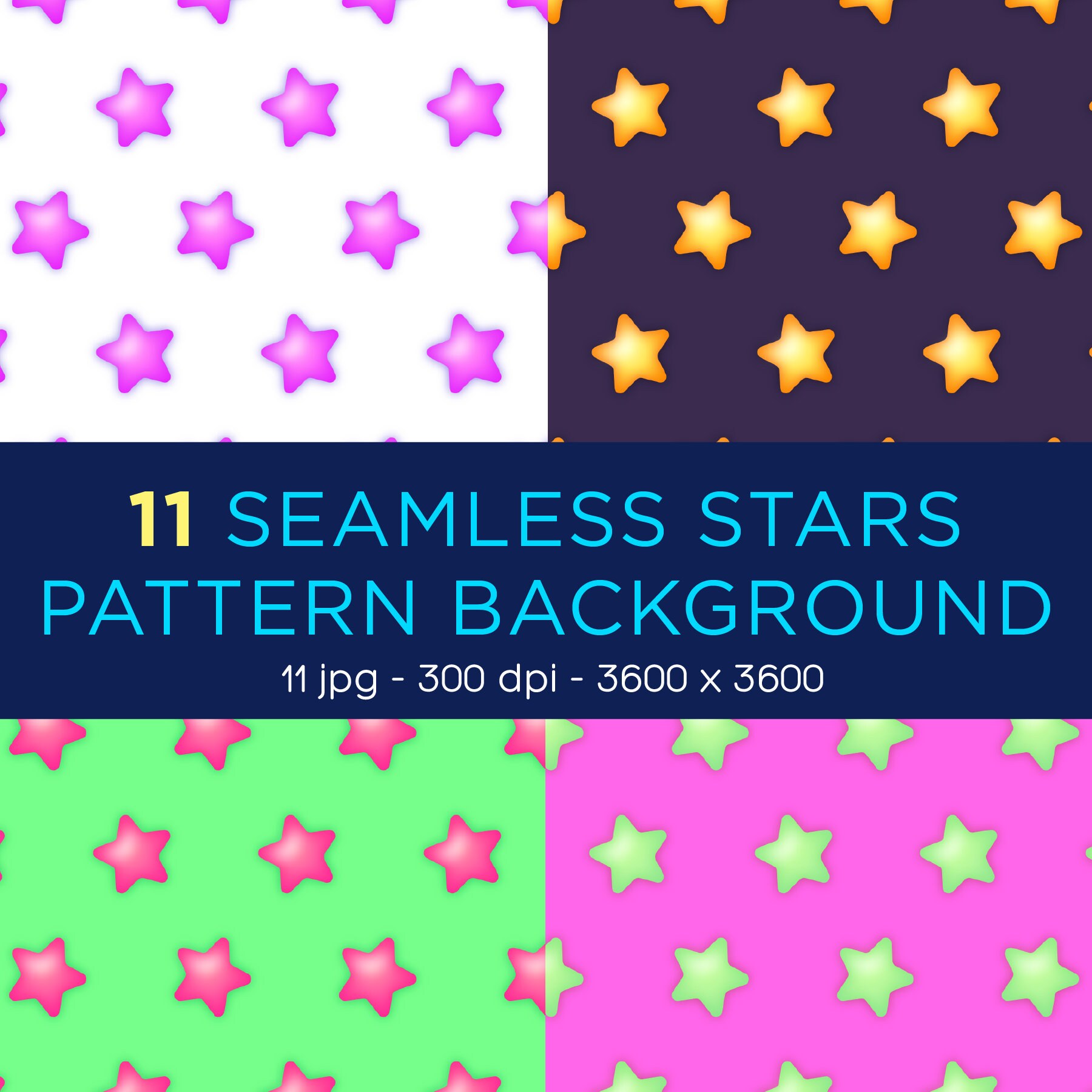 11 Seamless Stars Pattern Background / Colored Star Background Pattern ...
