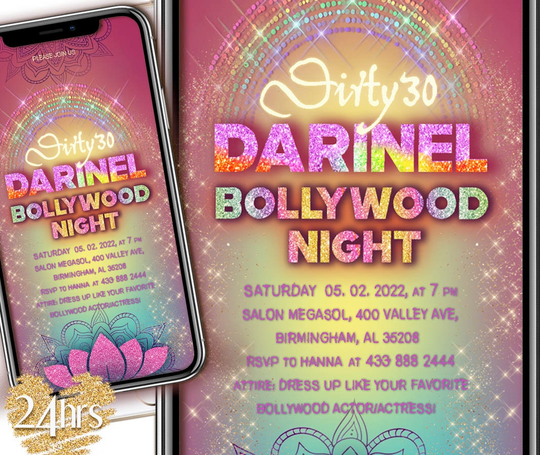 Bollywood Night Invitation
