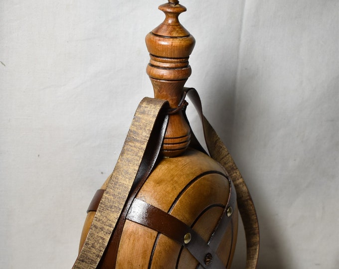 Vintage Collectible Wooden Greek 1960 Flask-handmade Flask W/design - Etsy