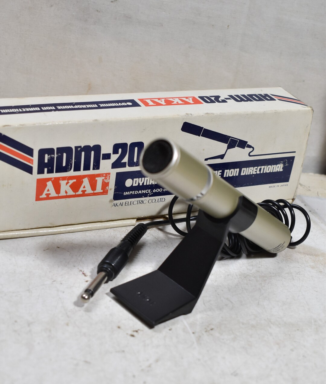 Vintage Collectible Microphone ADM-20 Akai-dynamic Microphone Non ...