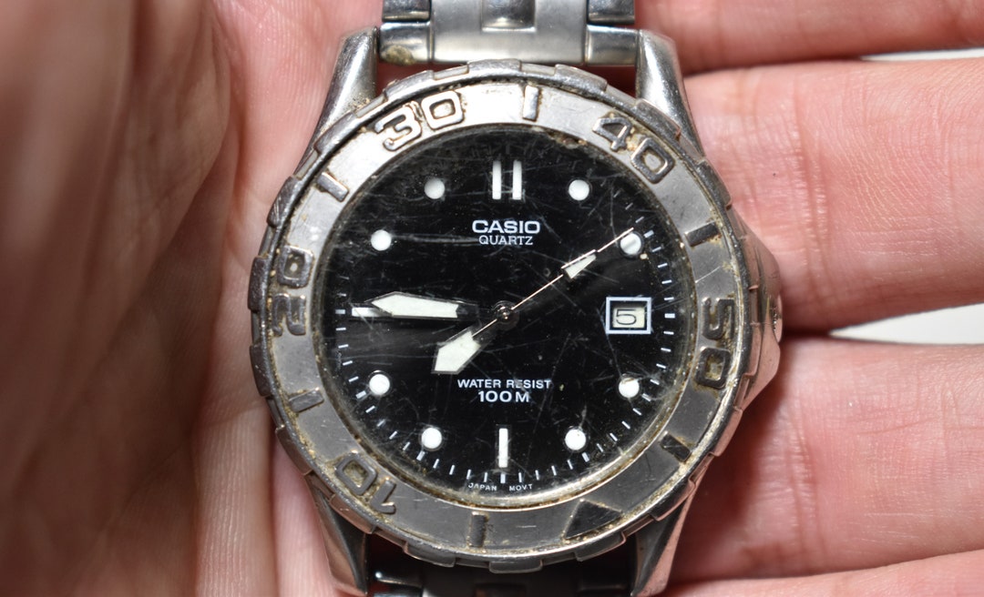 Vintage Collectible Casio Quartz Watch-water Resist 100M - Etsy