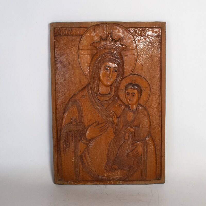Virgin Mary Icon - Etsy