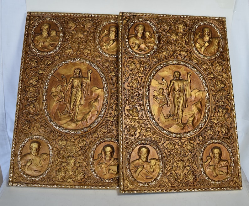 Christian Icons Wall Hang Icon Gold Painted Renaissance | Etsy