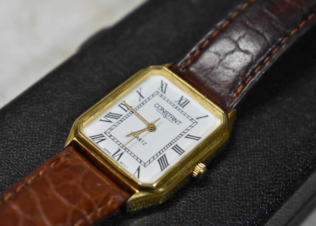Vintage Collectible Beautiful Design Constant Quartz Watch Japan Movt ...