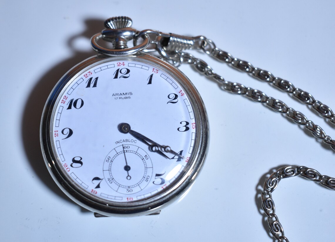 Vintage Collectible Pocket Watch Aramis 17 Rubis - Etsy