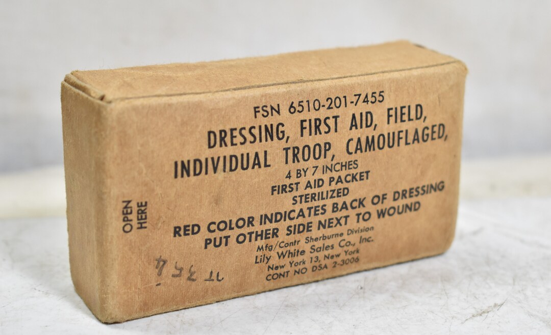 Vintage Dressing,first Aid,field Individual Troop,camouflaged FSN 6510 ...