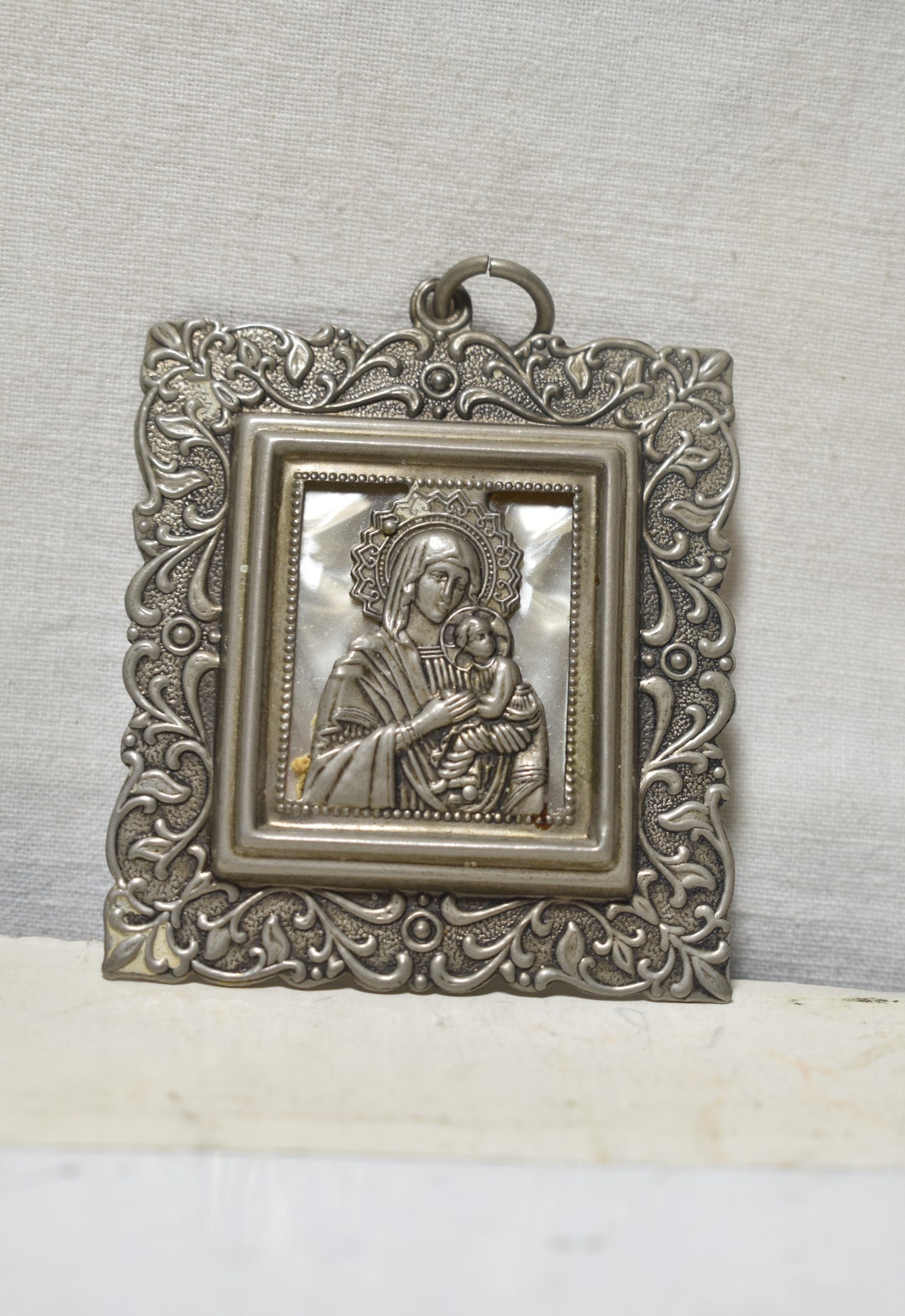 Vintage Christian Orthodox Religious Icon-jesus&mary 1950-1960 Maybe ...
