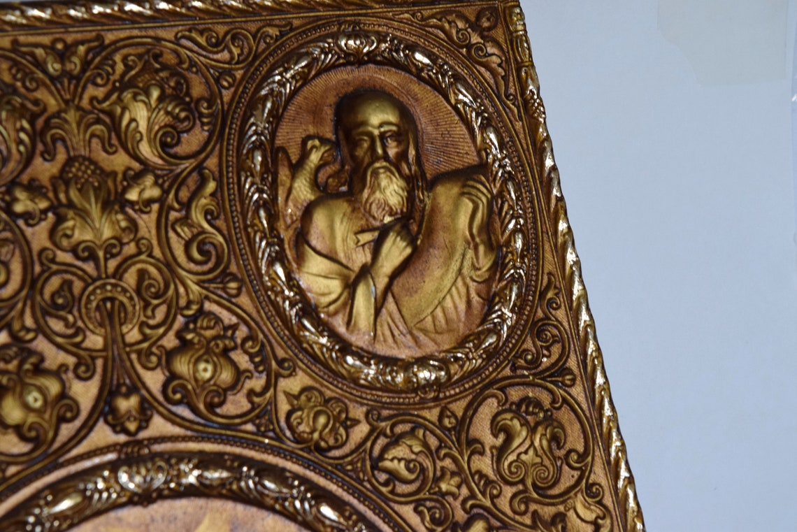 Christian Icons Wall Hang Icon Gold Painted Renaissance | Etsy