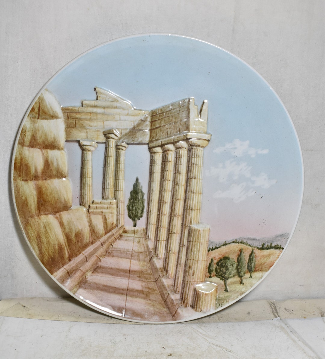 Vintage Collectible Advertising Hand Painted Greece Greek Plate ...