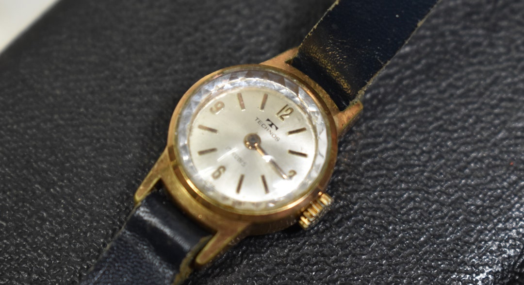 Vintage Technos 17 Rubis Watch Collectible for Women Stainless Steel ...