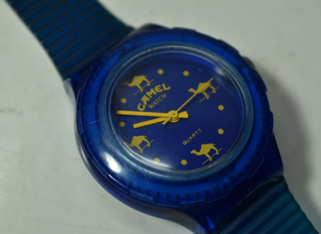 Vintage Collectible Watch Wristwatch Camel Quartz-blue Color - Etsy