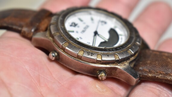 Vintage Nautica Watch Chrono/Alarm Movement Japan-Men… - Gem