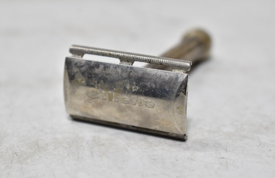 Vintage Safety Gillette Razor Blade-w/design Handle Collectible - Etsy