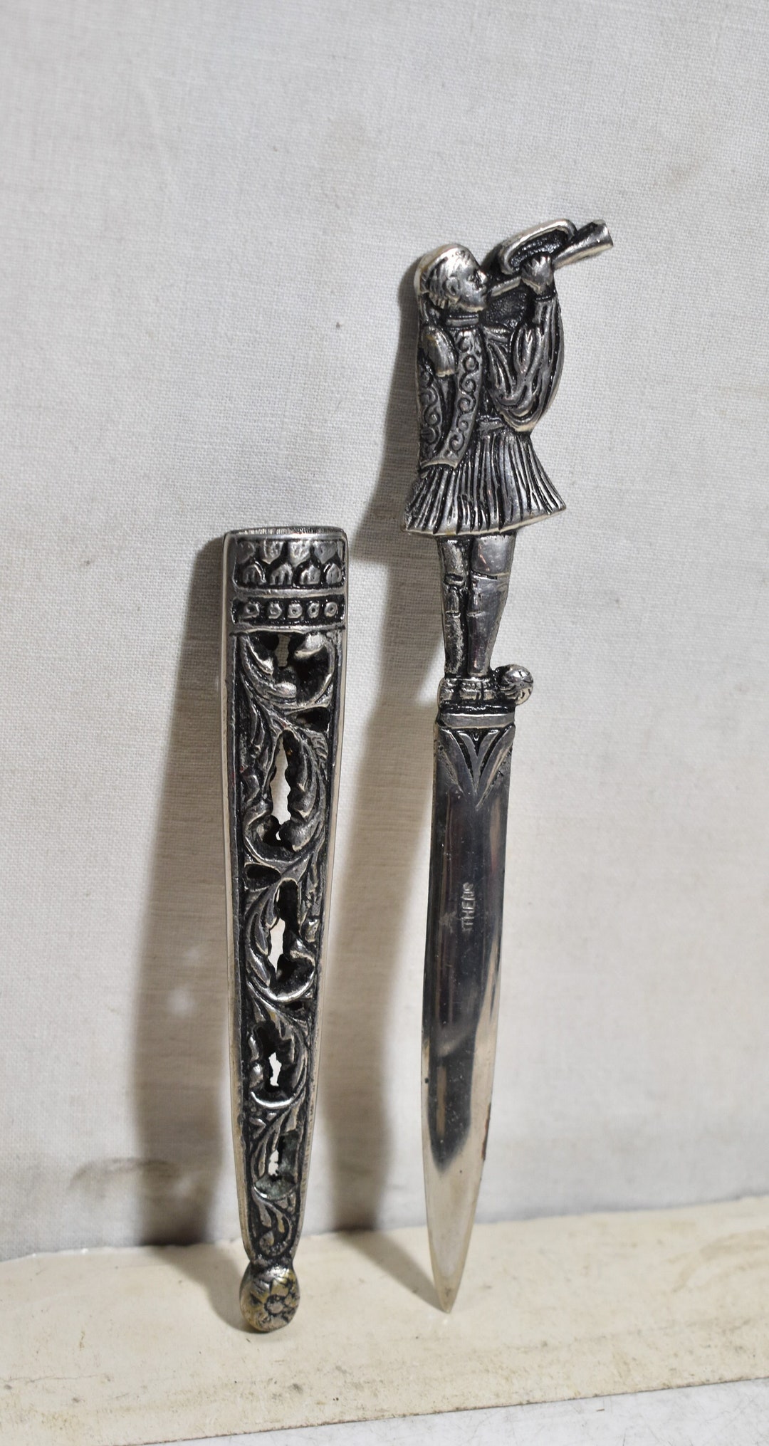Vintage Greek Paper Cutter Athens Metal W/desigh Collectible-desk Decor ...