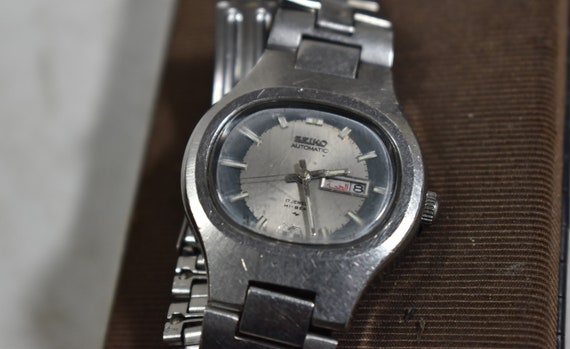 Vintage Seiko Automatic Watch 17 Jewels Hi-Beat Stain… - Gem