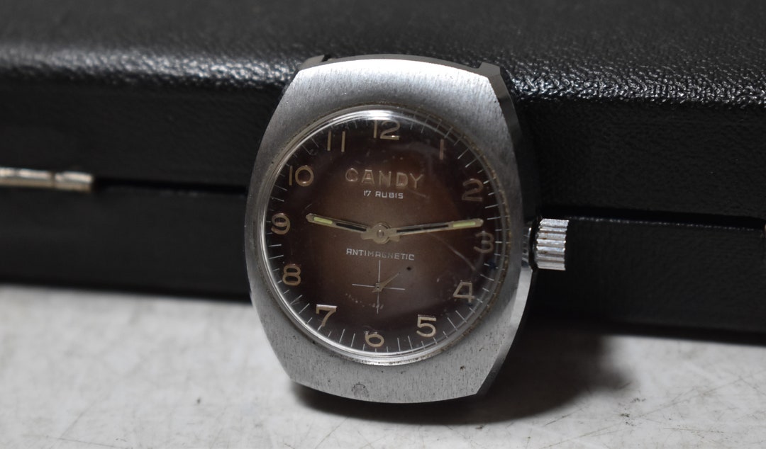 Vintage Candy 17 Rubis Antimagnetic Watch-stainless Steel Waterproof ...