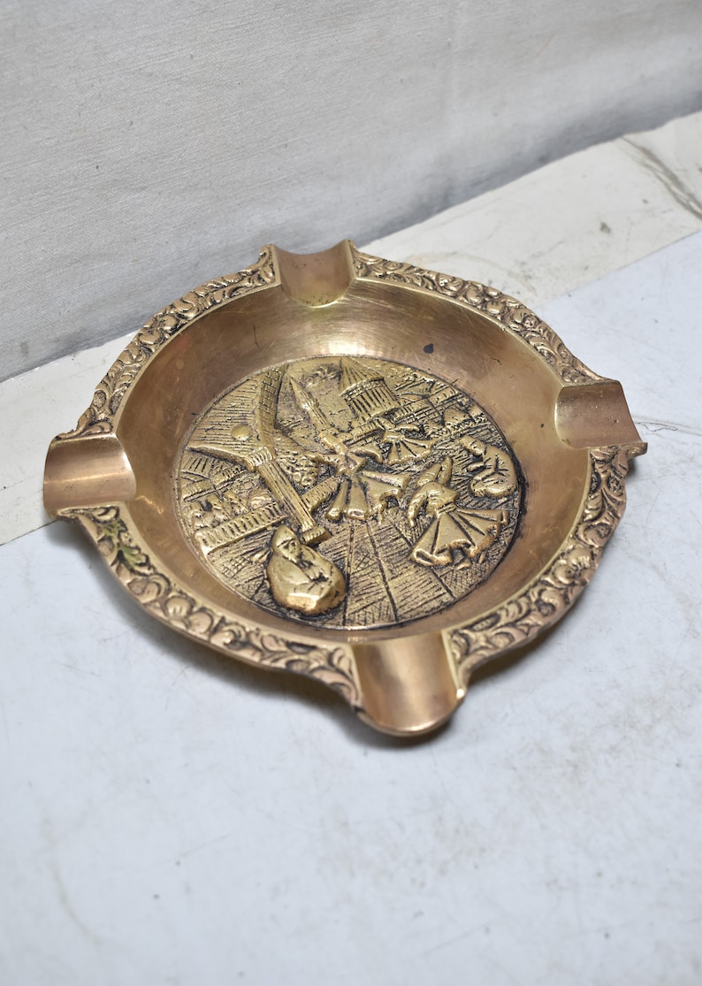 Vintage Collectible Bronze Ottoman Ashtray W/design-beautiful - Etsy