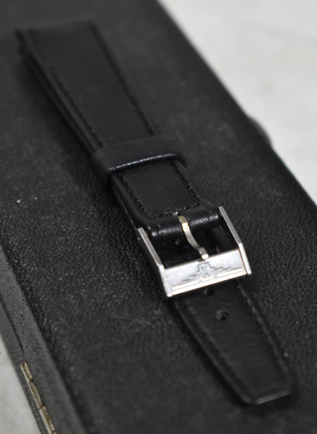 Vintage Collectible Longines Black Strap-swiss Made Longines Strap - Etsy