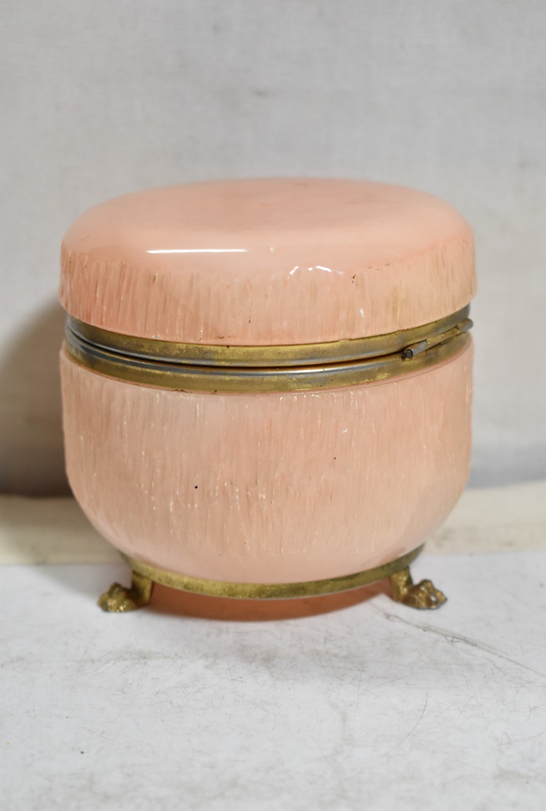 Vintage Pink Marble Costume Jewel Box-costume Jewel - Etsy