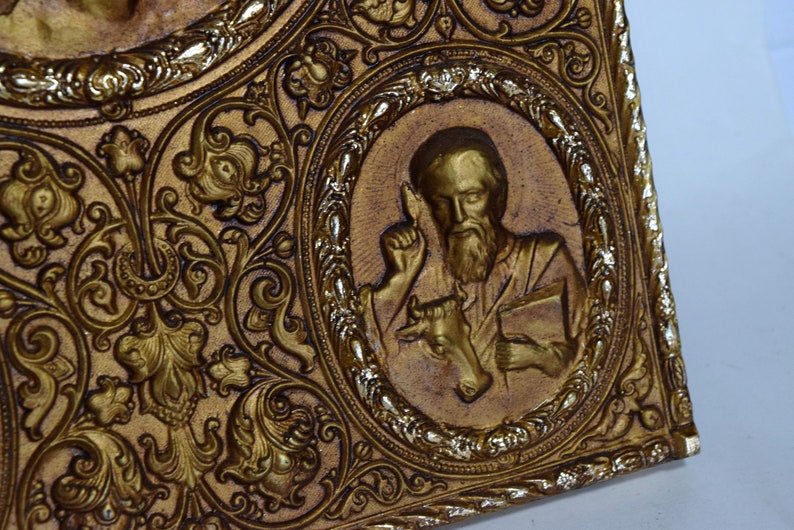 Christian Icons Wall Hang Icon Gold Painted Renaissance | Etsy