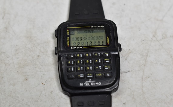 Vintage 50 Tel Memo Digital Calculator Watch-Data Ban… - Gem