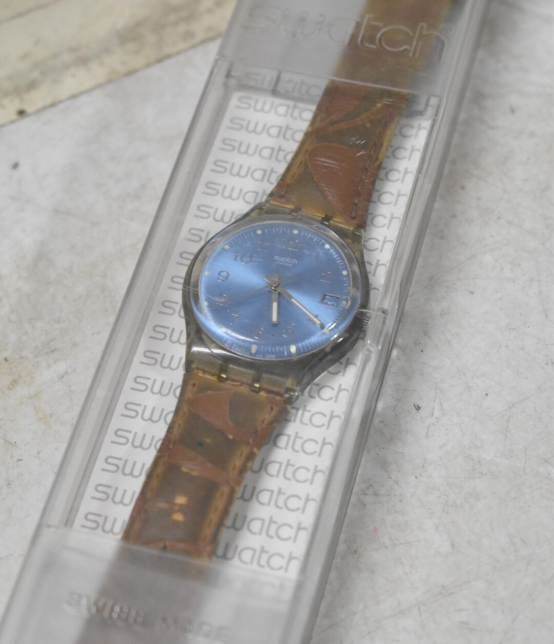 Vintage Swatch Gent Watch Blue Dial | AG 2003 Swatch Swiss Watch With ...