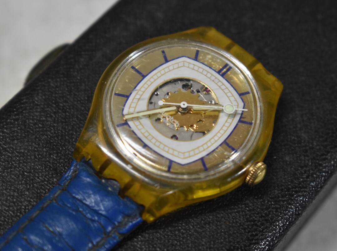 Vintage Swatch Automatic Skeleton Watch Swiss Made AG 1994-visible ...