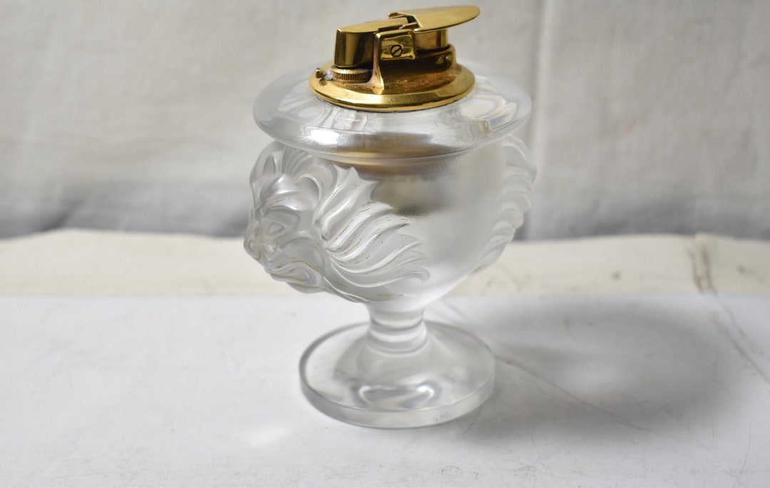 Vintage Lalique Table Desk Glass Lighter Translucent Crystal - Etsy