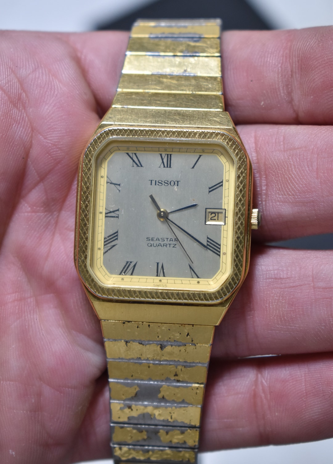 Vintage Collectible Tissot Seastar Quartz Watch-swiss Wristwatch 30M ...