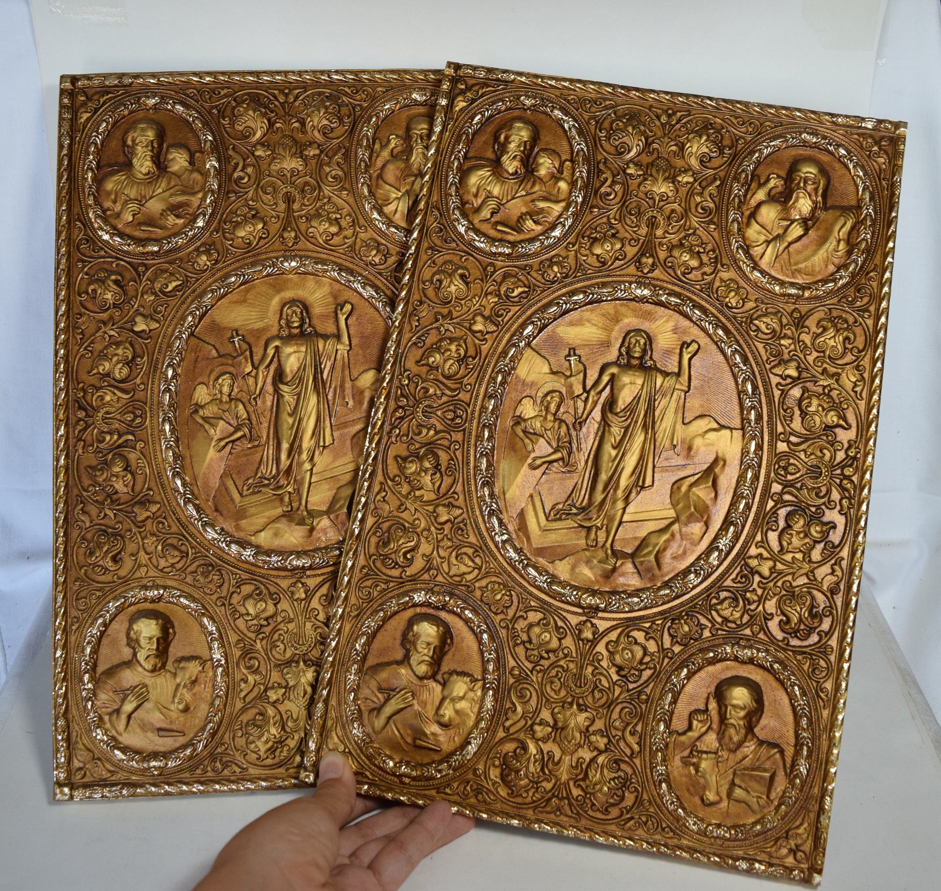 Christian Icons Wall Hang Icon Gold Painted Renaissance - Etsy