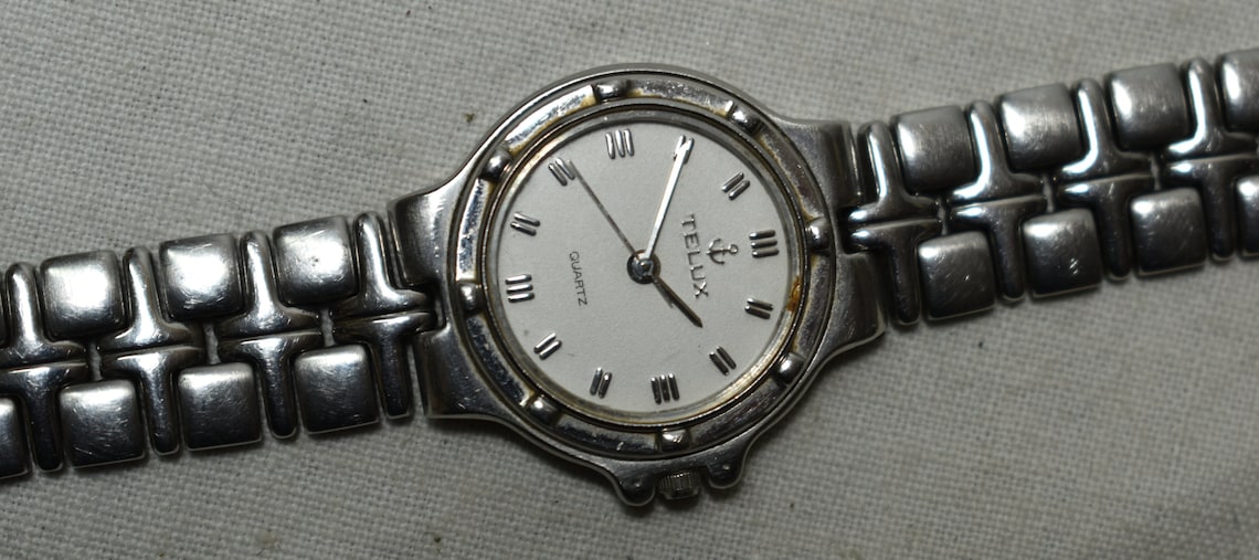 Vintage Telux Quartz Women's Watch TU 002 Stainless Steel - Etsy