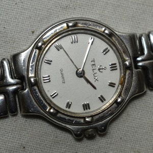 Vintage Telux Quartz Women's Watch TU 002 Stainless Steel Water ...