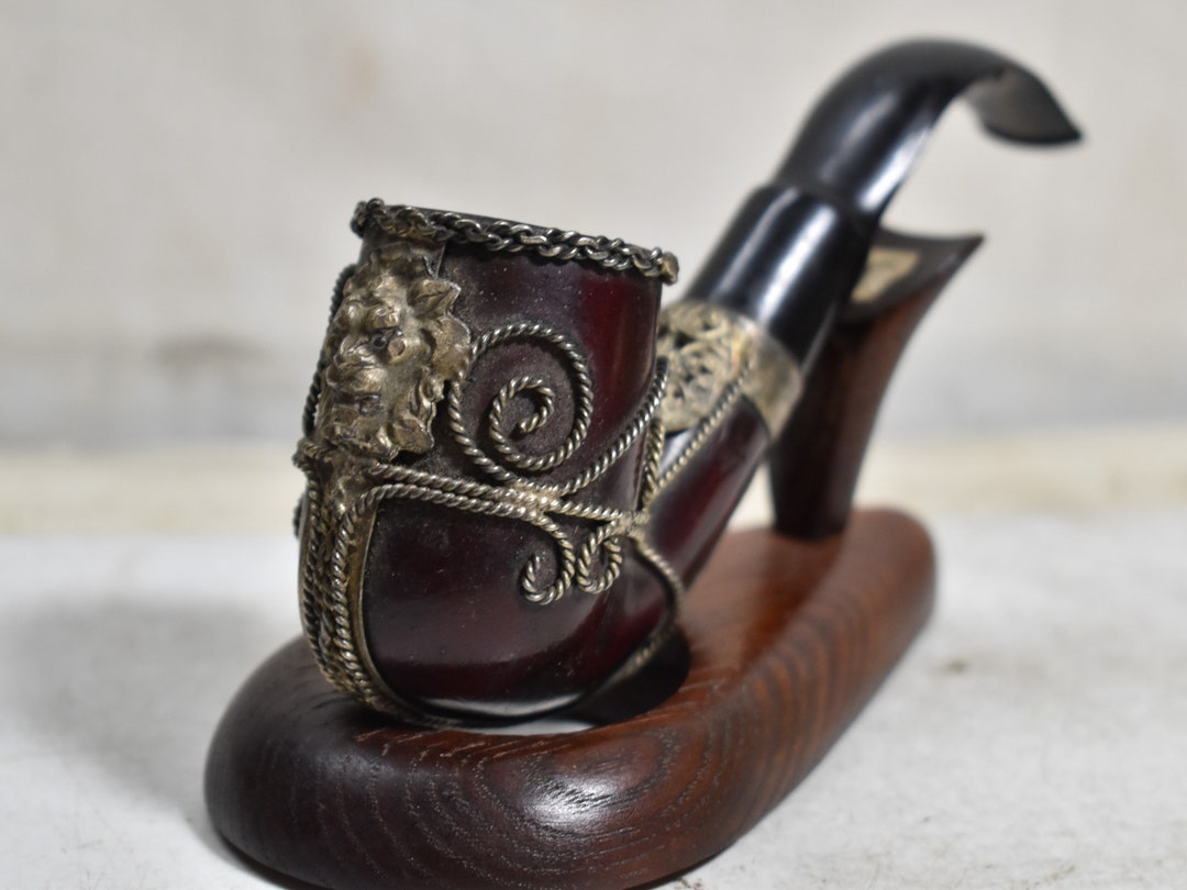Vintage Collectible Wooden Smoking Pipe Made in China-lark Smoking Pipe ...