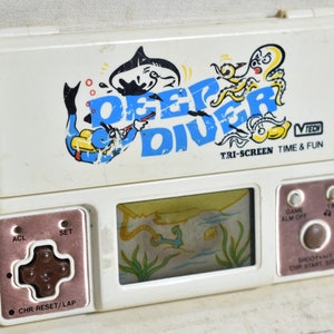 Vintage Vtechdeep Diver Tri-screen Time & Fun LCD Handheld Game 1982 ...