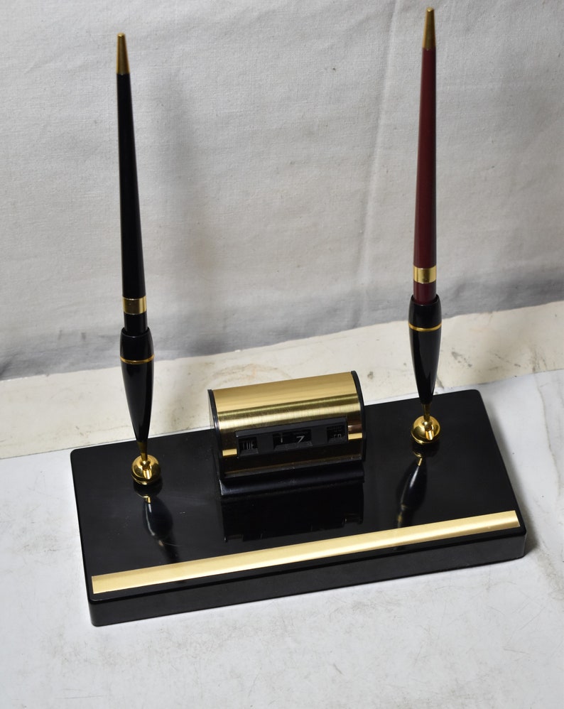 Collectible Desk Decor Calendar W/base for 2 Pens-table Desk - Etsy