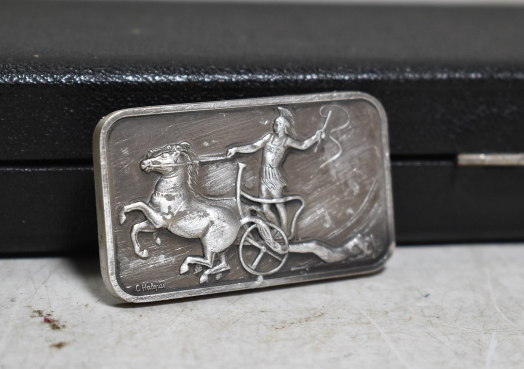 Vintage Collectible Mini Silver Plaque-1978 Antique Greece Greek Plaque ...