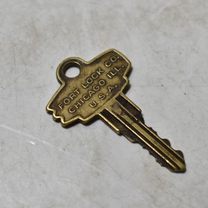 Vintage Collectible Fort Lock CO Chicago ILL. Key,made in Usa-fort Lock ...