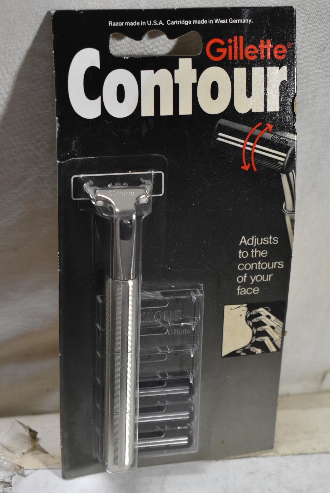 Vintage Collectible Safety Gillette Contour Razor Blade Made in Usa ...