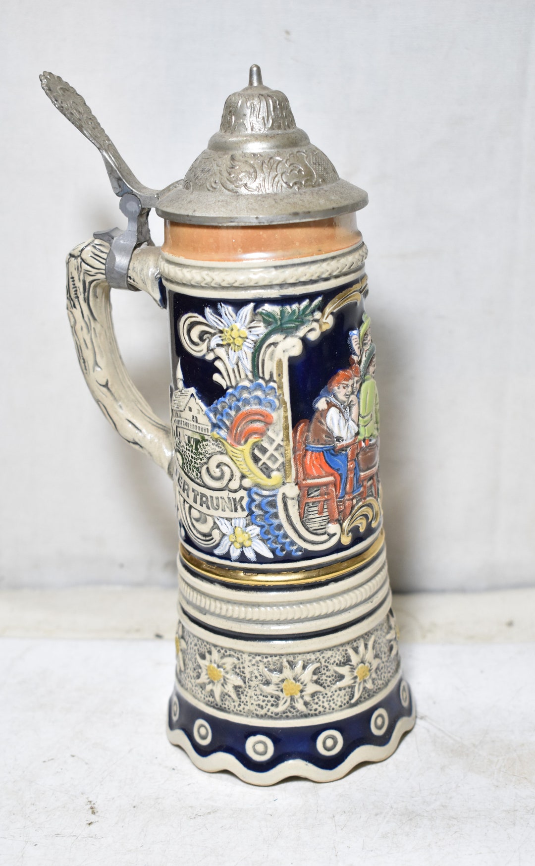 Vintage Collectible Kitchen Decor Beer Stein W/ Swiss Musical Chime-in ...