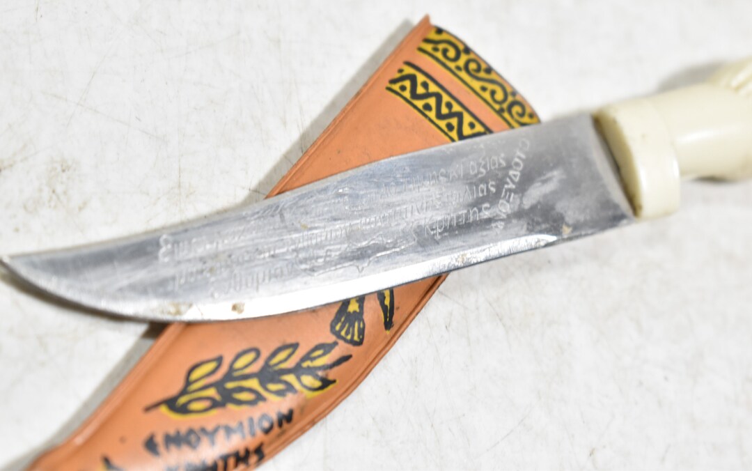 Vintage Collectible Greek Greece Souvenir Knife-crete Knife W/mantinada ...