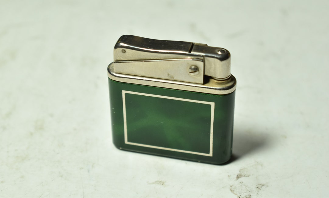 Vintage Sammler Feuerzeug GHB Solis Pat Green Farbe mit Design Tabak ...