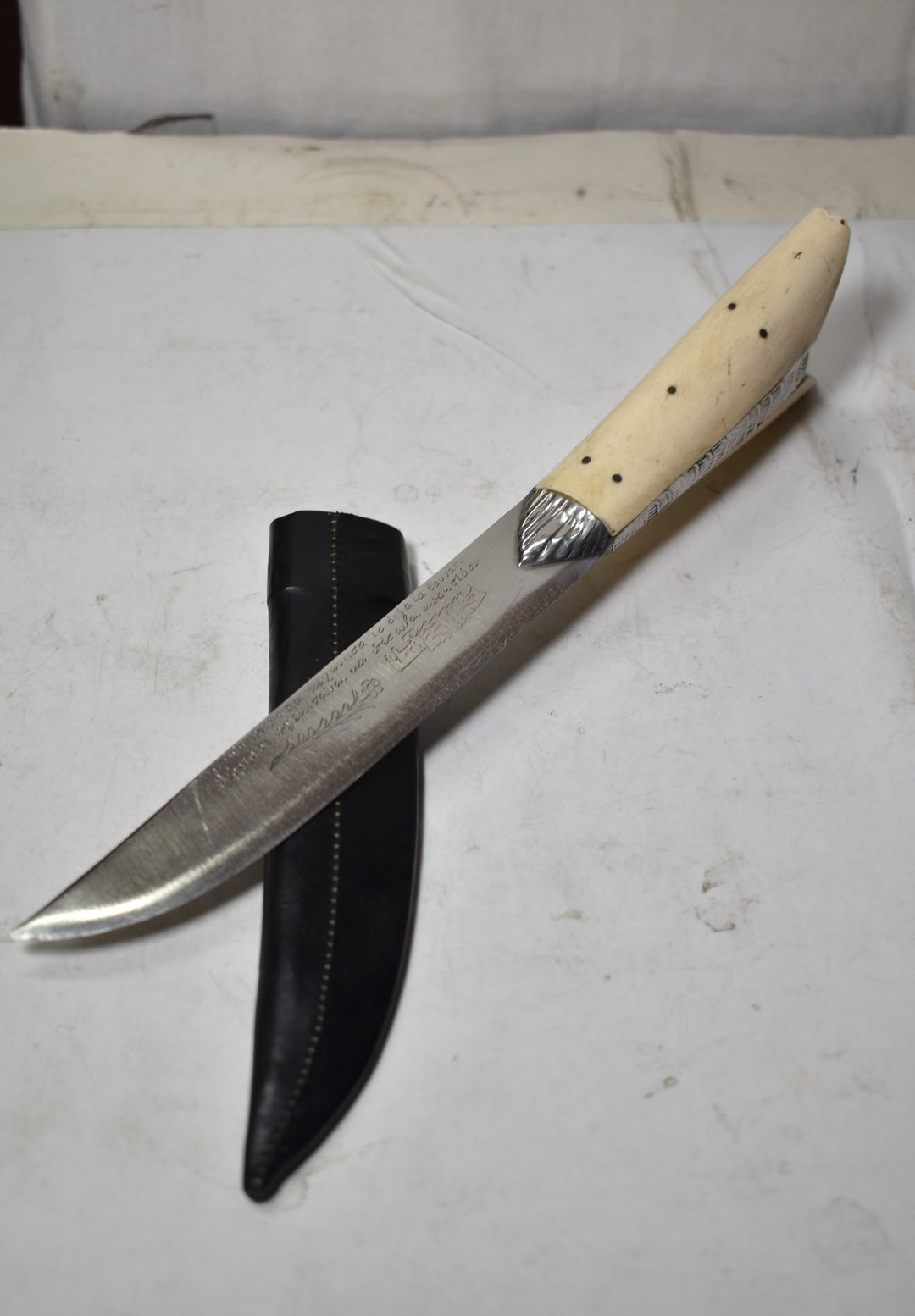 Vintage Cretan Handmade Souvenir Knife-bone Handle-with - Etsy