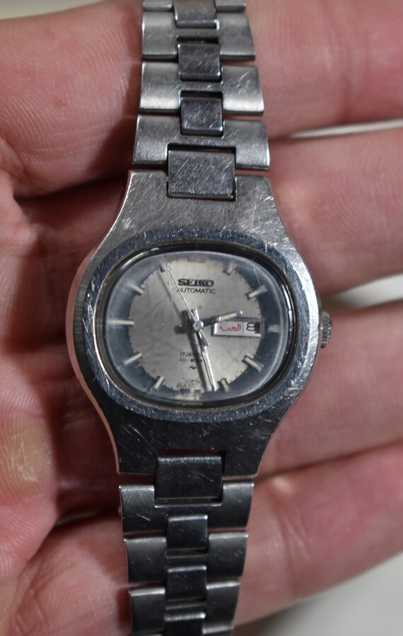 Vintage Seiko Automatic Watch 17 Jewels Hi-Beat Stain… - Gem
