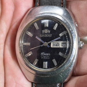 Vintage Collectible Orient Racer Crystal 27 Jewels Watch-429 13372 ...