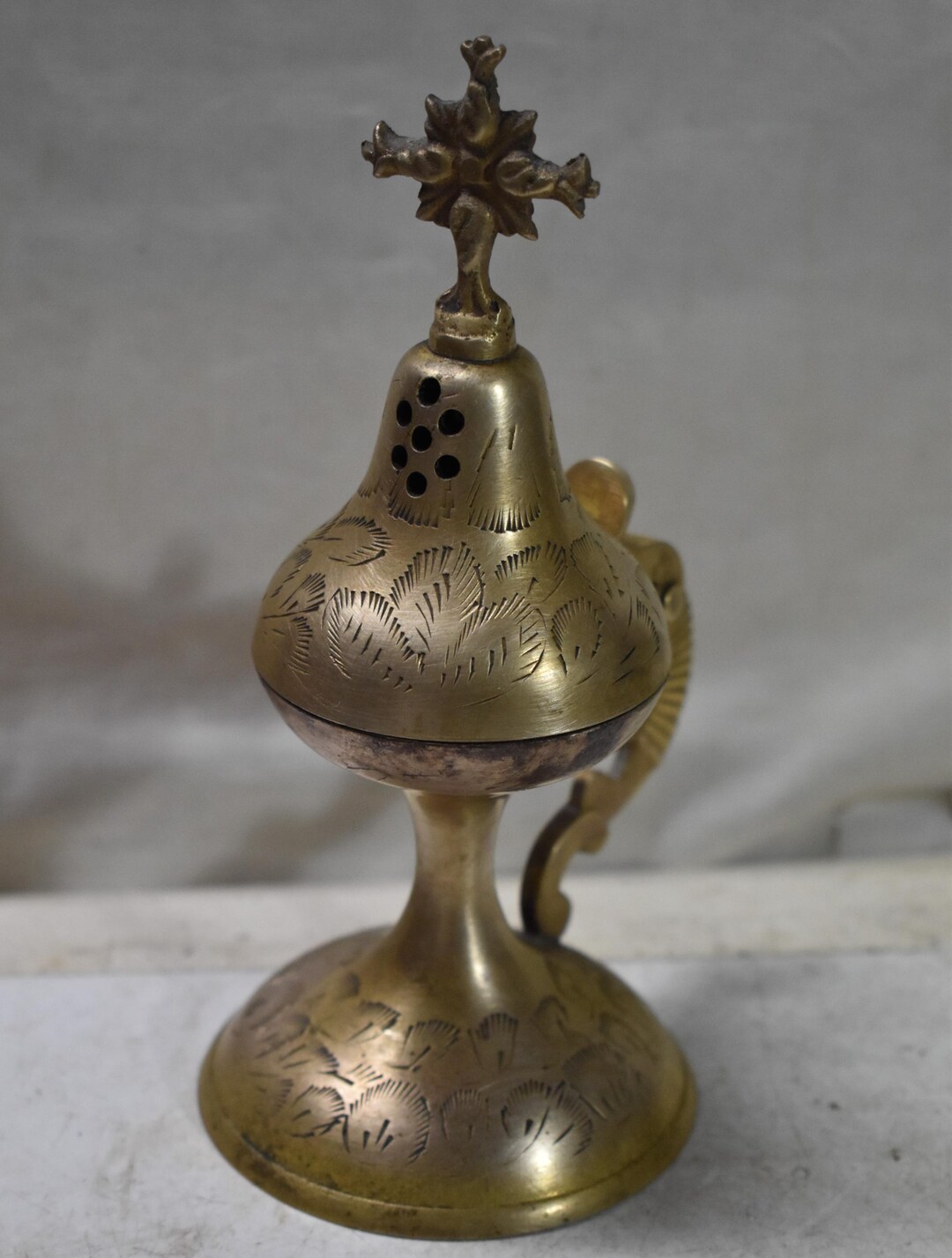 Vintage Collectible Beautiful Design Engraved Censer-bonrze Censer Home ...