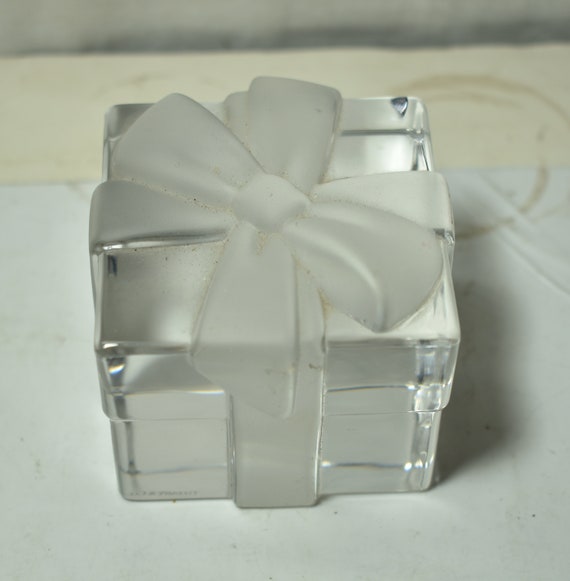 Tiffany & Co Glass Crystal Gift Box With Ribbon Bow Lid - Etsy