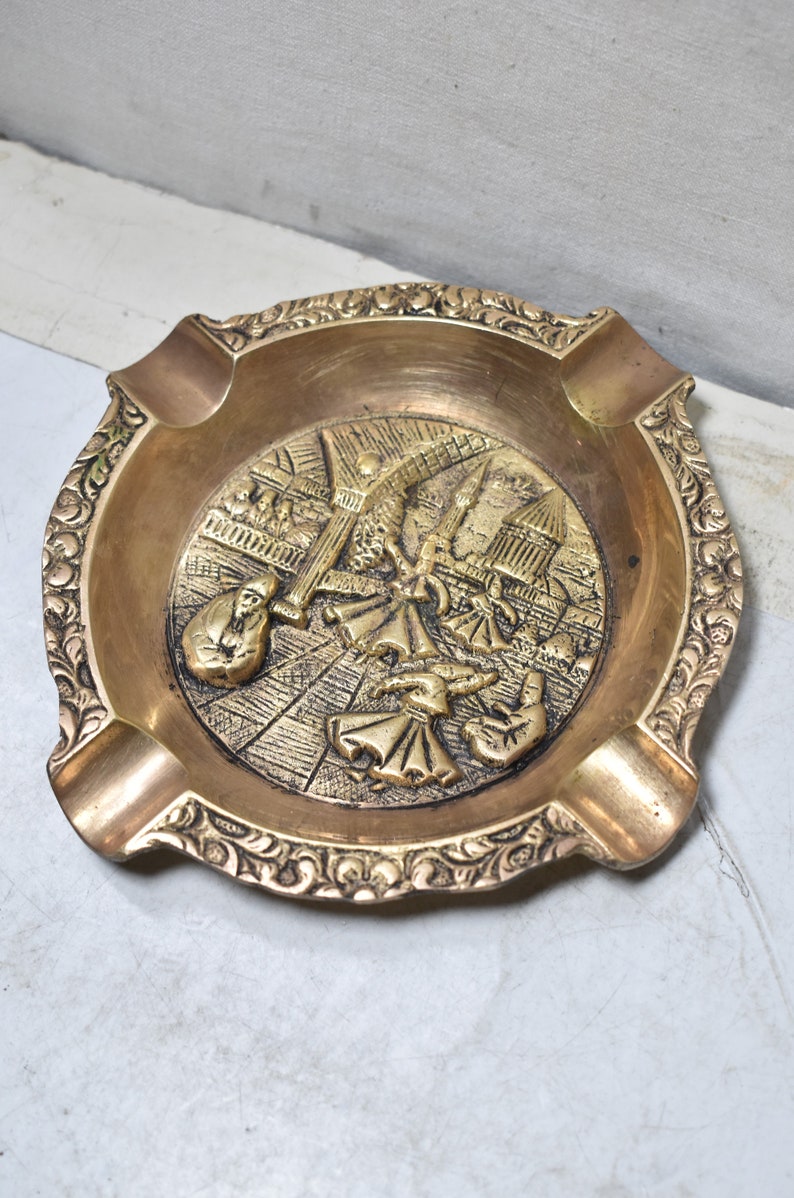 Vintage Collectible Bronze Ottoman Ashtray W/design-beautiful - Etsy