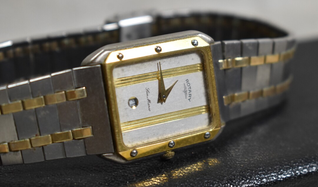 Vintage Collectible Rotary Swiss Made Tan Masco Watch 70706-swiss 569 ...