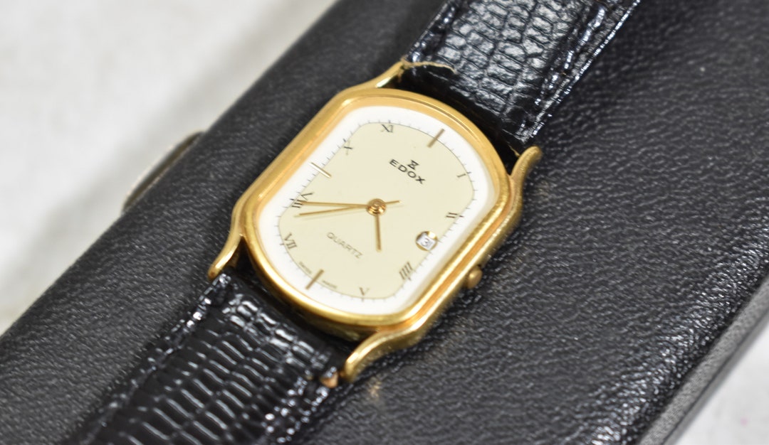 Vintage Collectible Edox Quartz Swiss Made Watch-stainless Steel 30141 ...